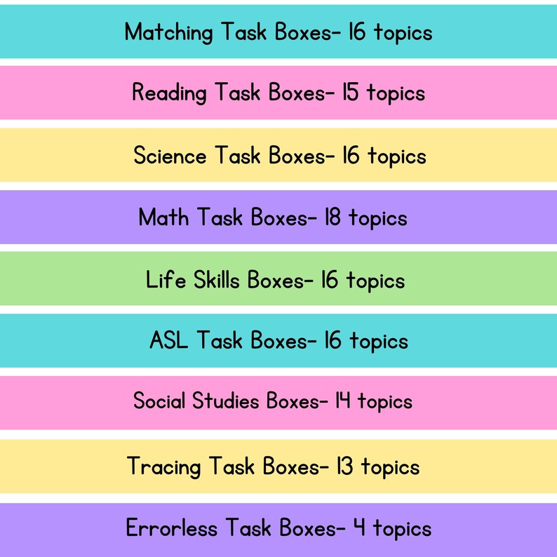 Task Box Bundle for Special Education - Etsy