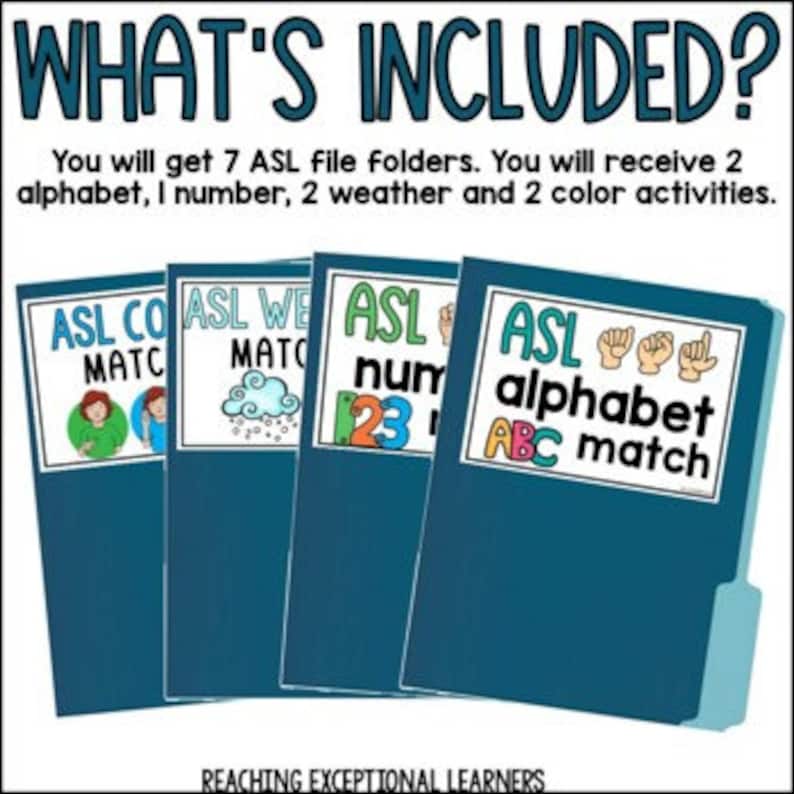 ASL File Folder Bundle - Etsy