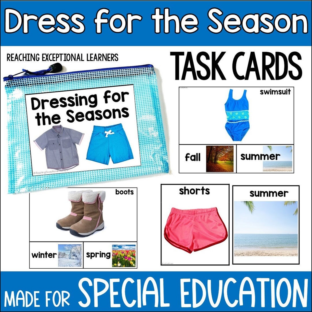 Dressing for the Seasons Task Cards - Etsy