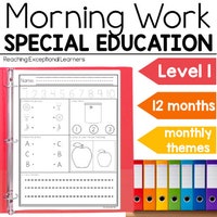 Morning Warm-up Binder, Morning Meeting Binder, Special Education ...