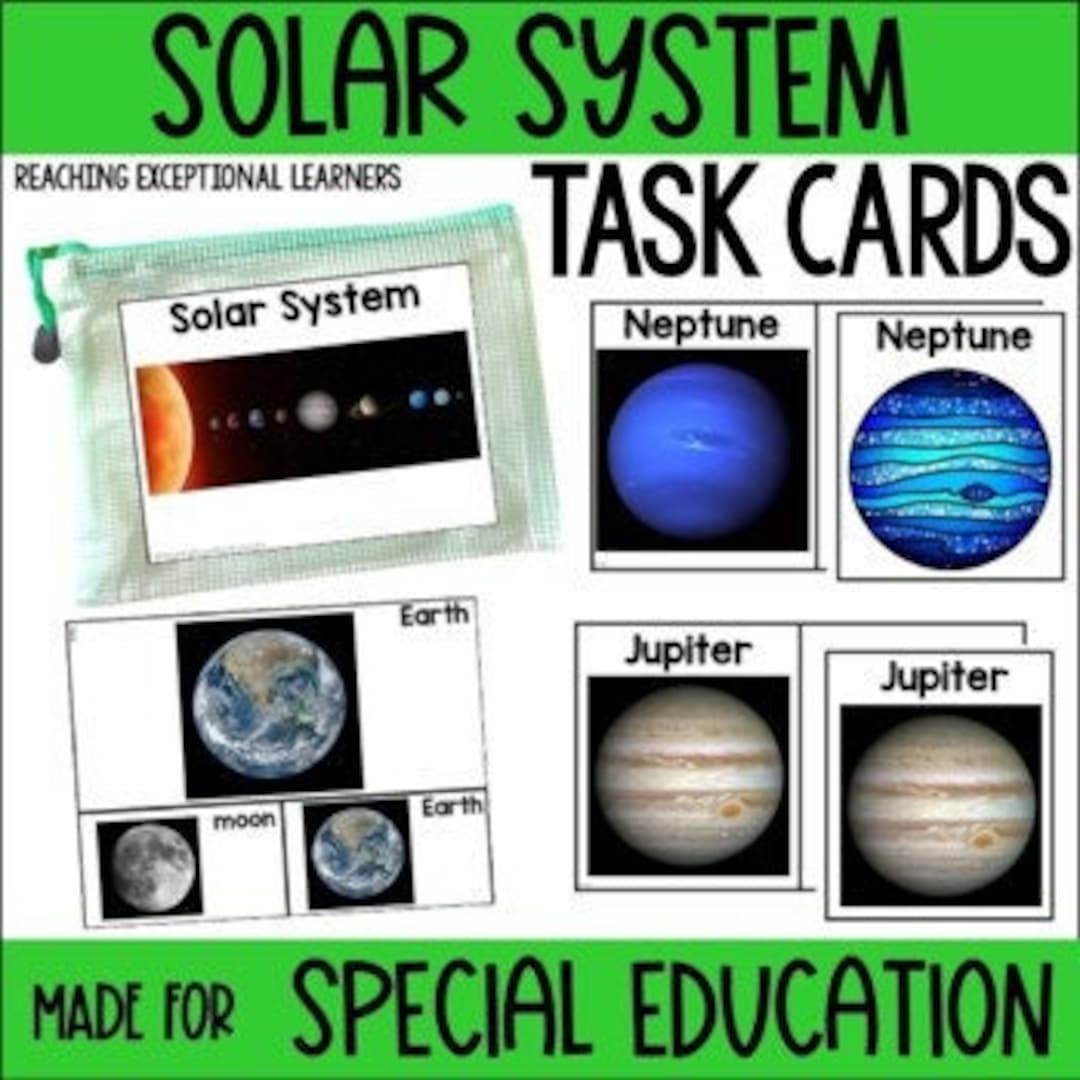 Solar System Task Cards Special Education - Etsy