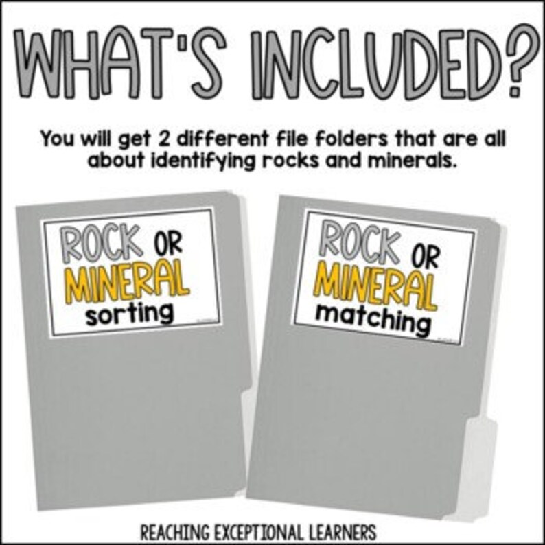 Rock or Mineral File Folder Activities - Etsy