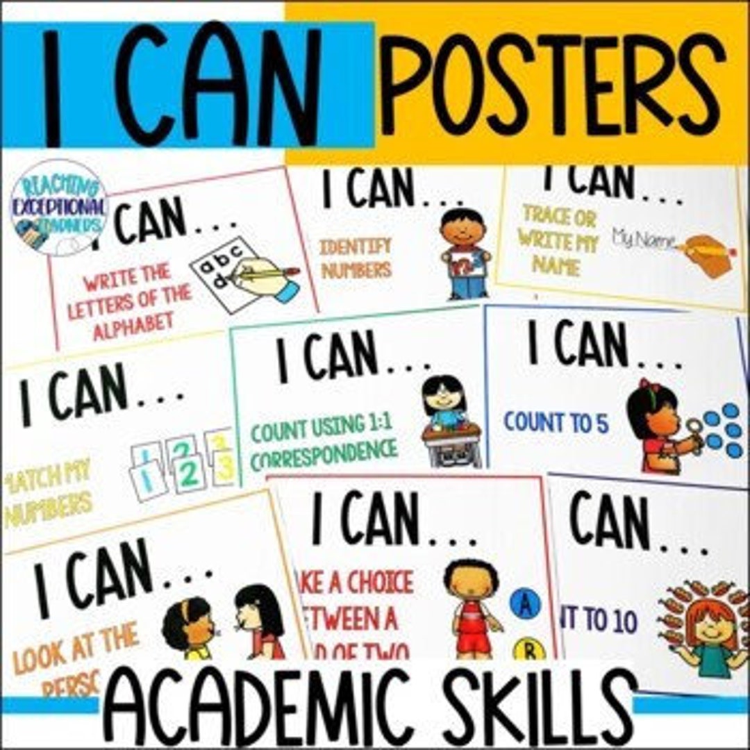 I Can Academic Posters Special Education - Etsy