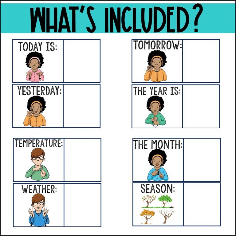 Calendar Time Set Special Education - Etsy