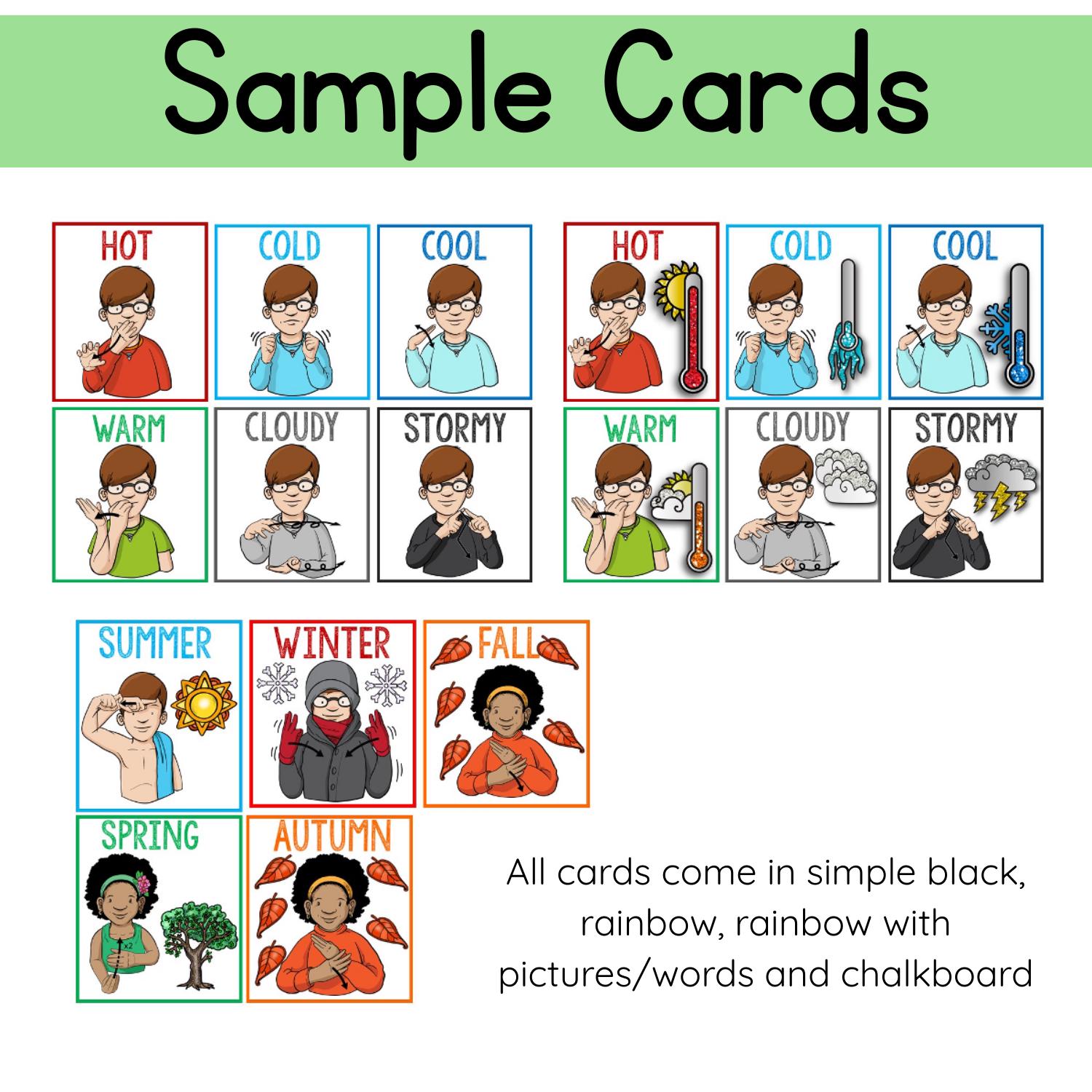 ASL Calendar Time Set Special Education - Etsy