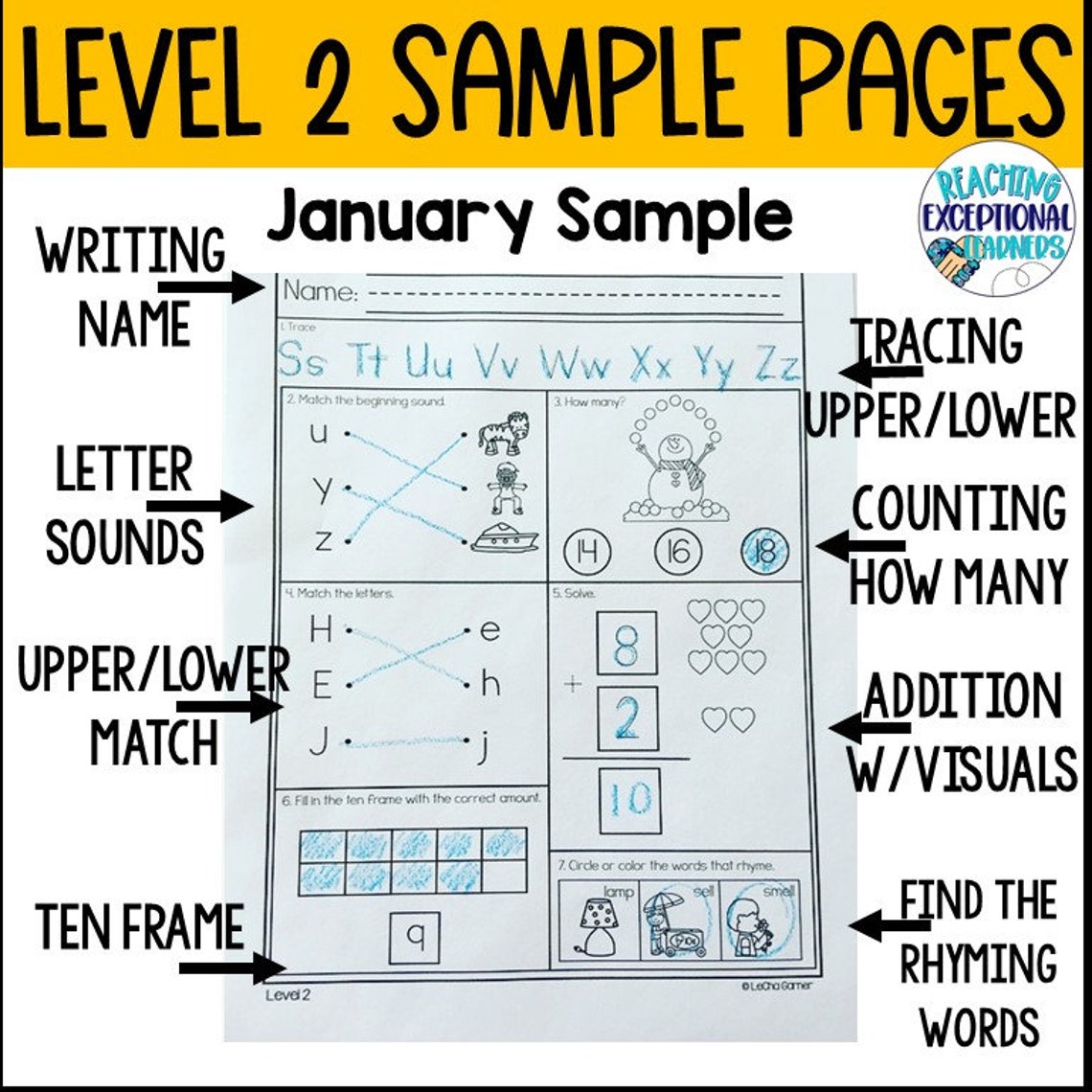 Morning Work Level 2 Special Education - Etsy