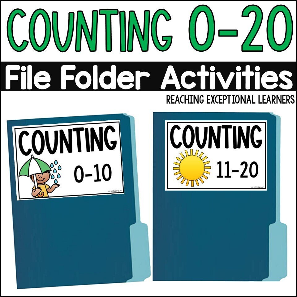 Counting to 20 File Folder BUNDLE - Etsy