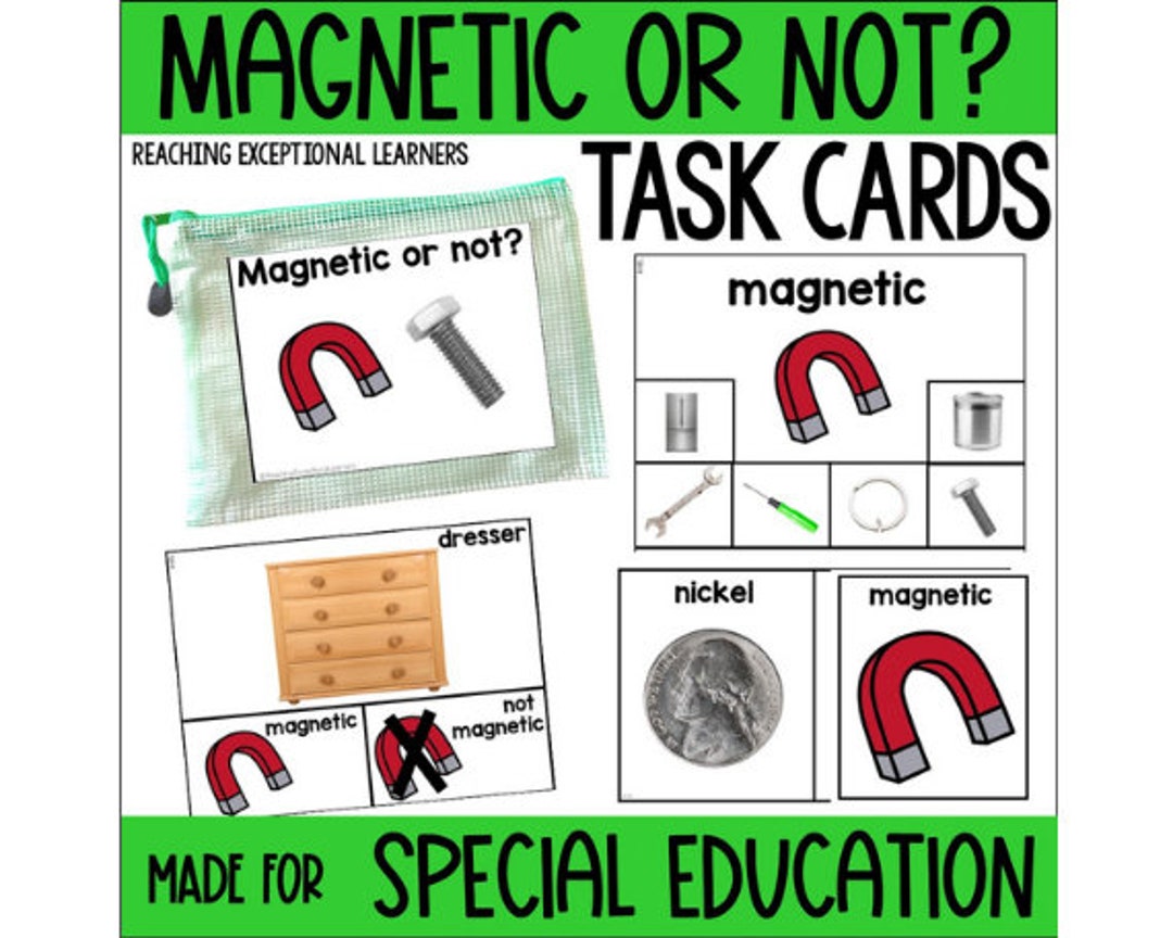 Magnet Task Cards Special Education - Etsy