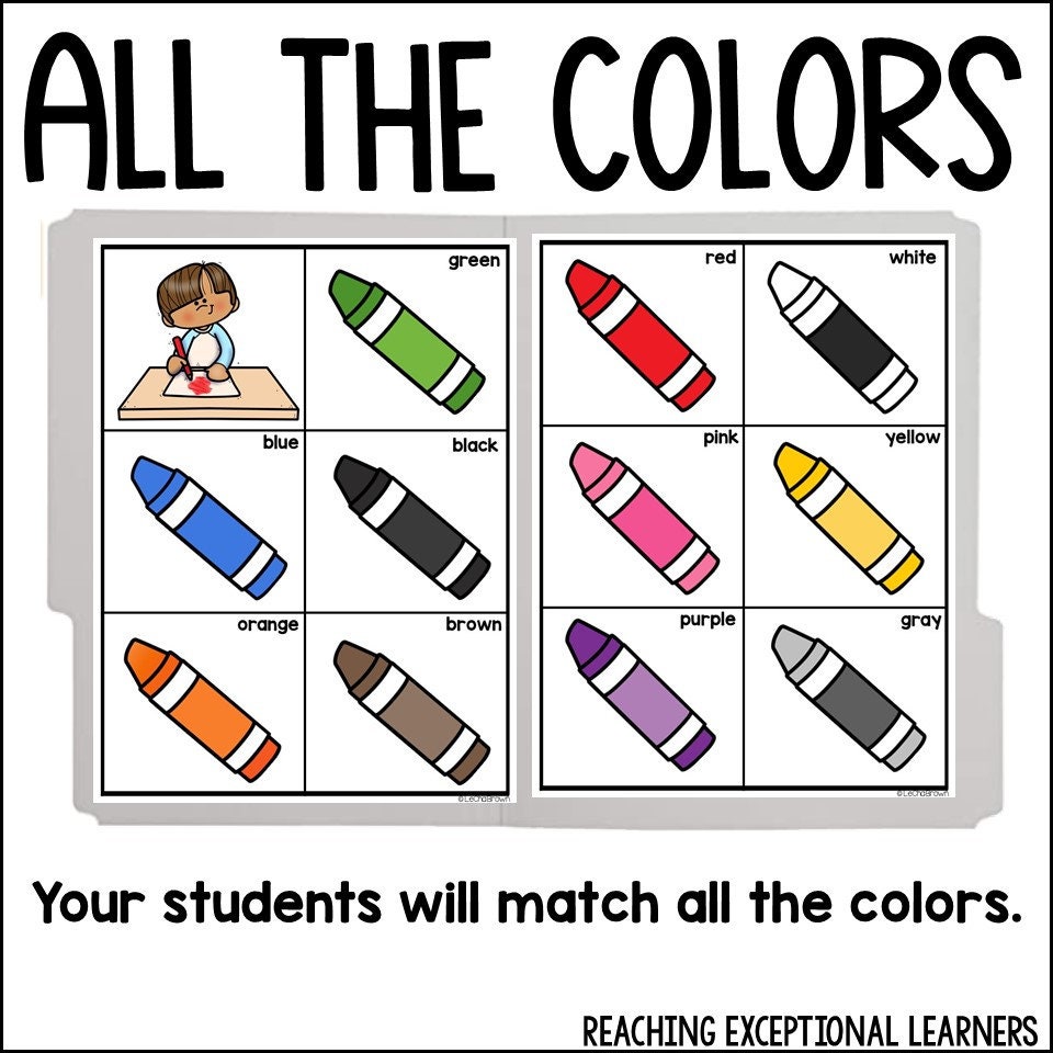 Color File Folder Activities - Etsy