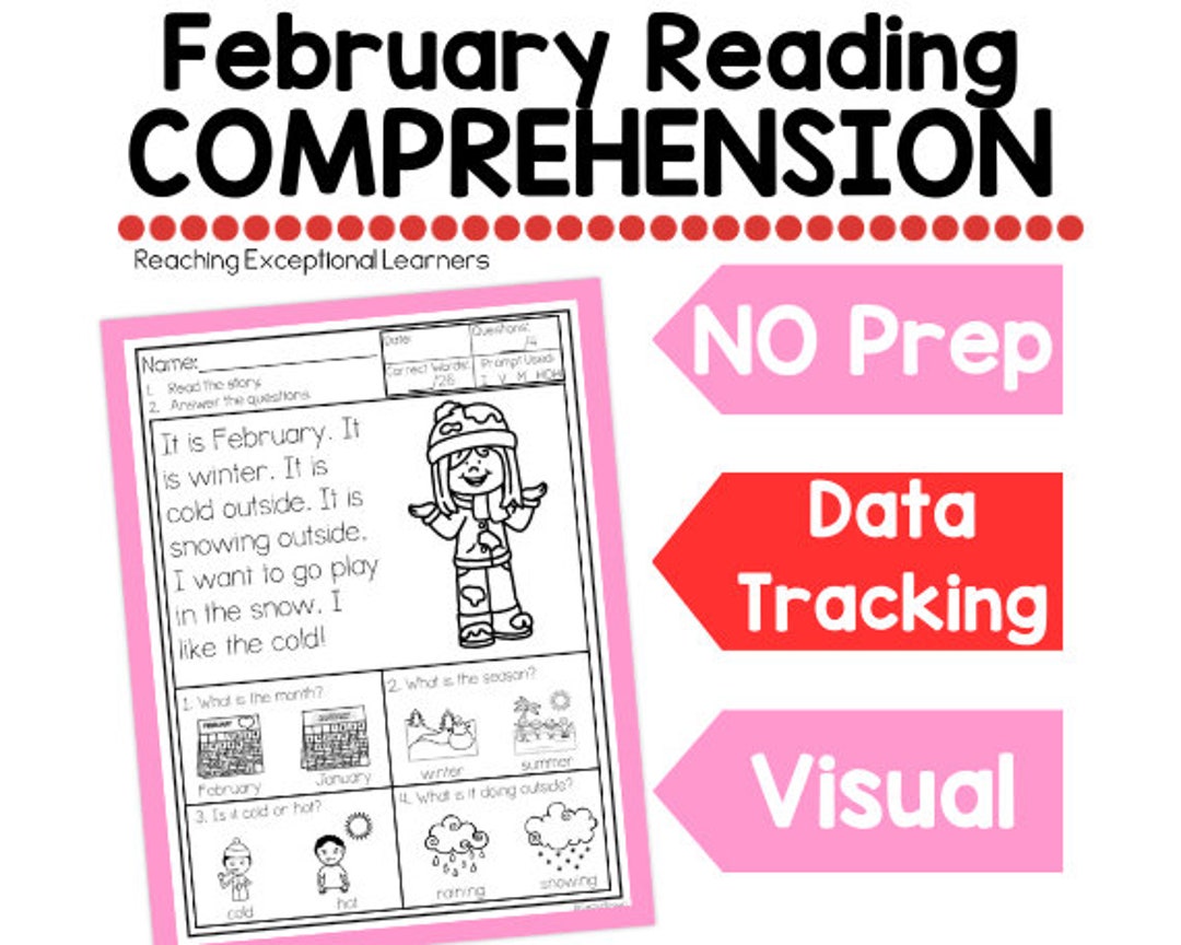 February Comprehension for Special Education - Etsy