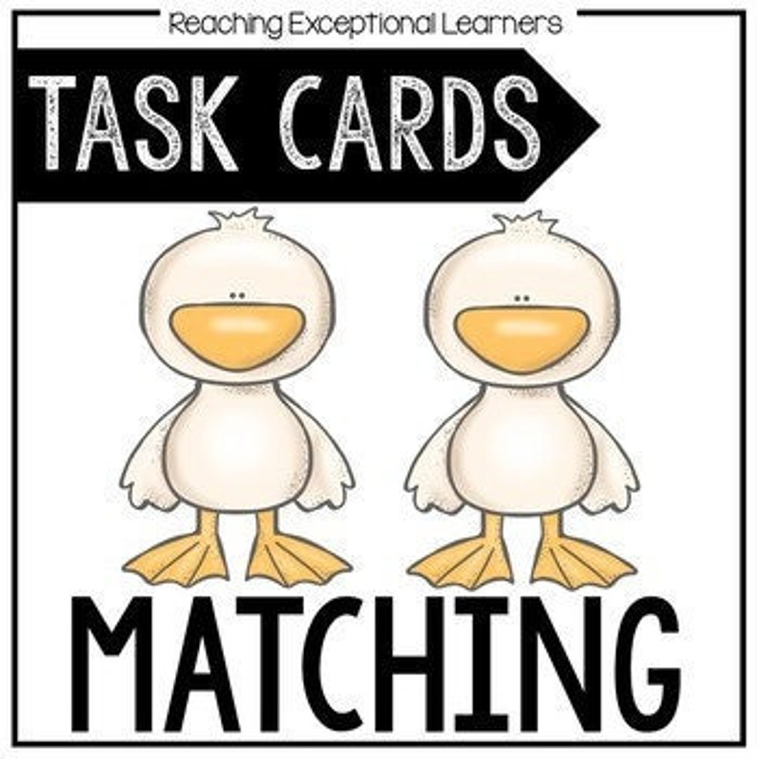 Matching Task Card Set - Etsy