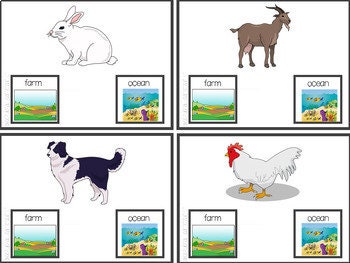 Farm Animal or Ocean Animal Task Card Set - Etsy