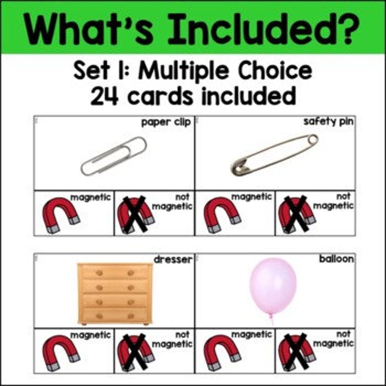 Magnet Task Cards Special Education - Etsy