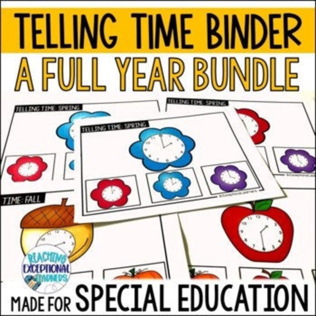 Telling Time Binder for Special Education - Etsy