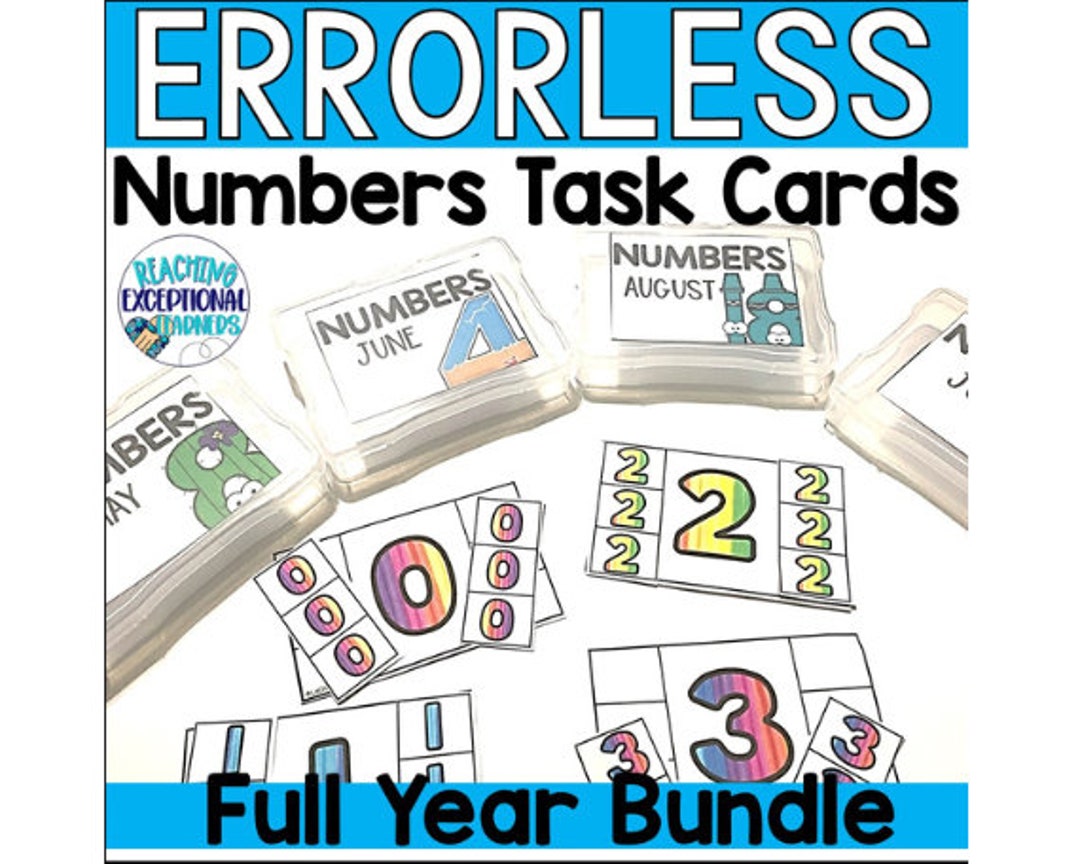 Errorless Numbers Task Boxes - Etsy