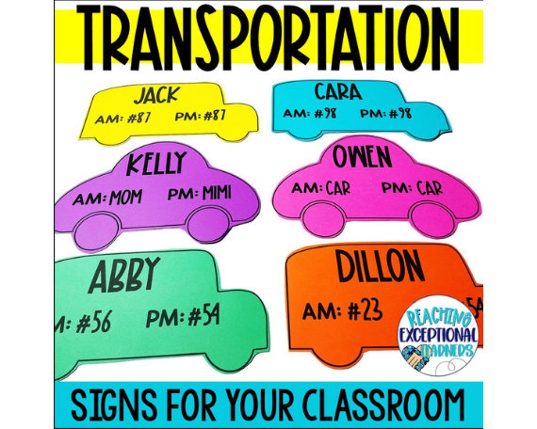 Student Transportation Signs - Etsy