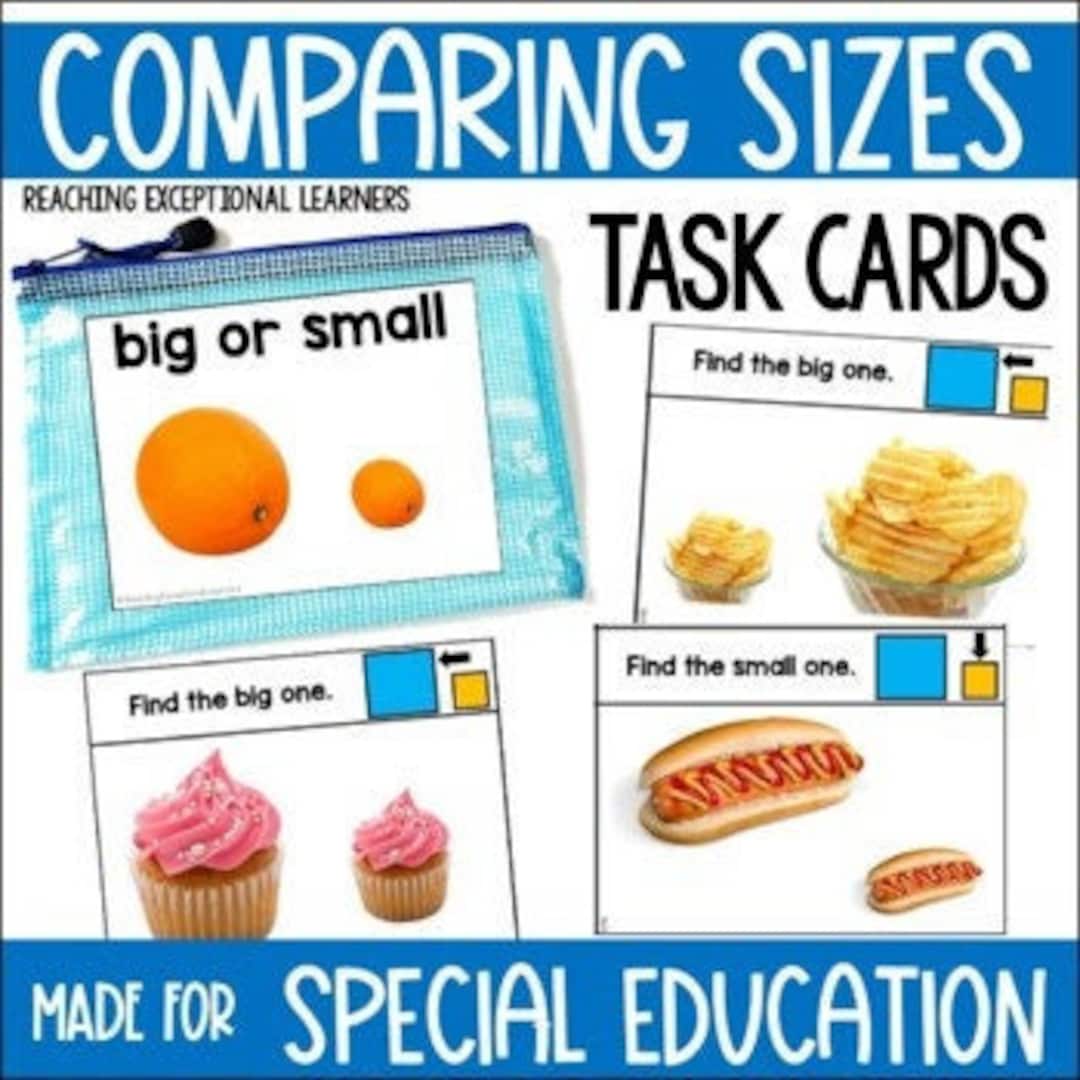 Comparing Sizes Task Cards - Etsy