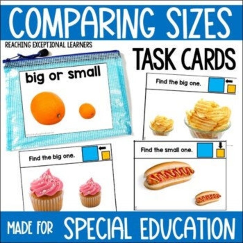 Comparing Sizes Task Cards - Etsy