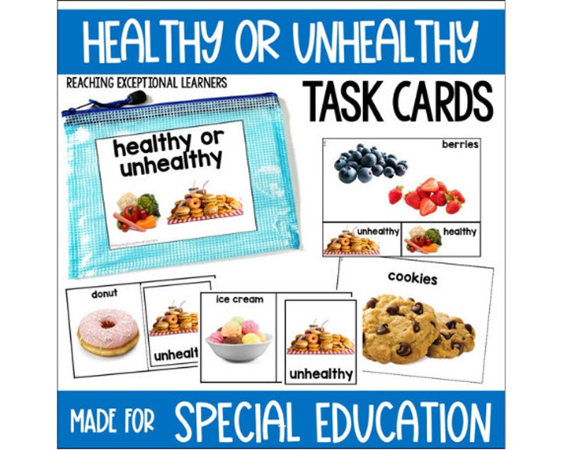 Healthy or Unhealthy Task Cards - Etsy