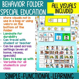 Behavior Folder for Autism and Special Needs - Etsy