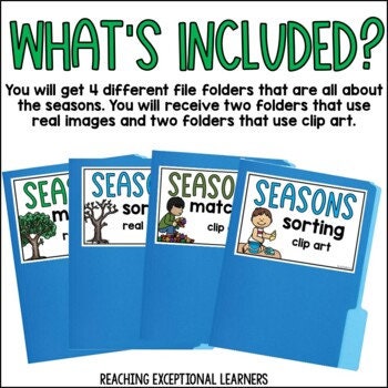 Seasons File Folder Activities - Etsy