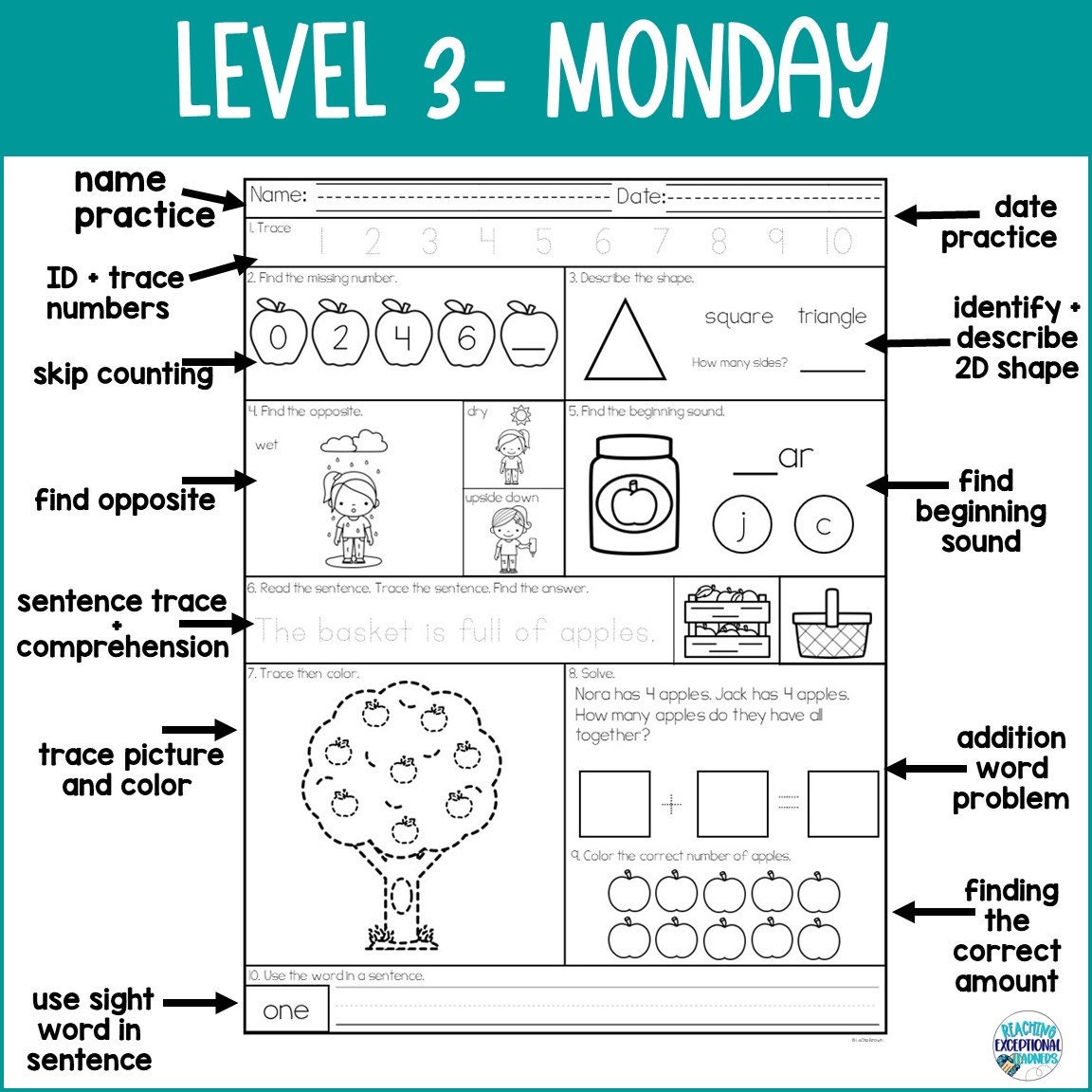 September Morning Work Level 3 - Etsy
