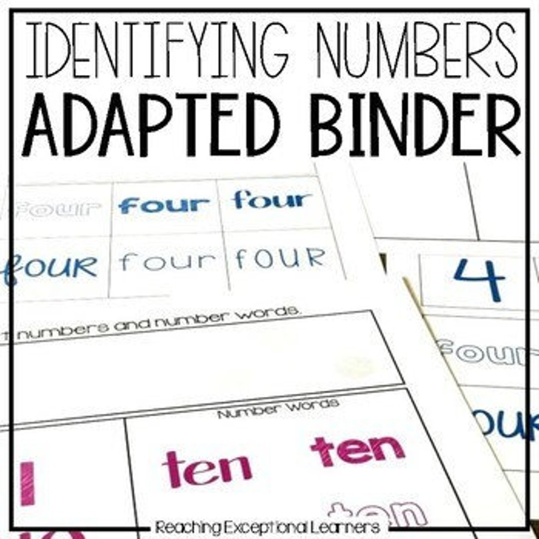 Identifying Numbers Adapted Binder - Etsy