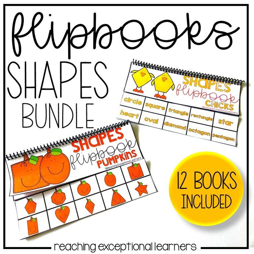 Shapes Flipbooks Bundle - Etsy