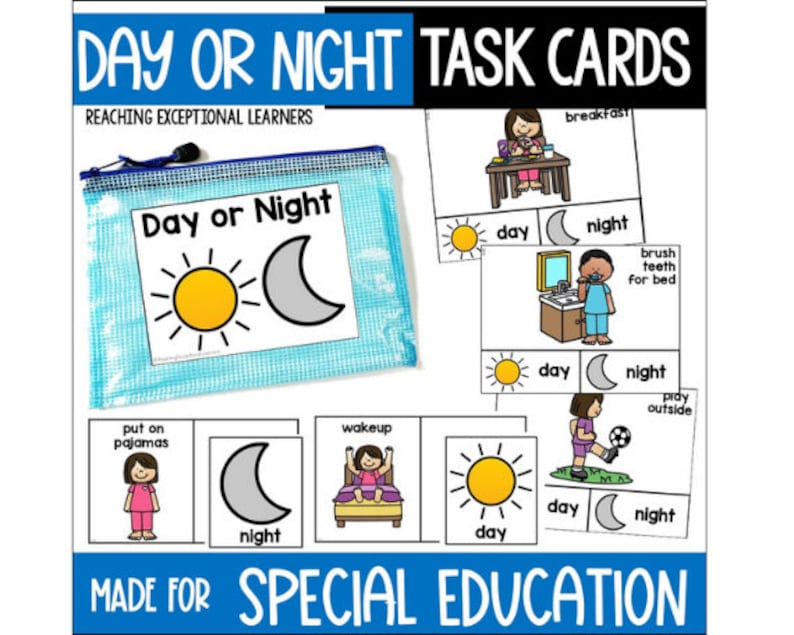 Day or Night Task Cards - Etsy