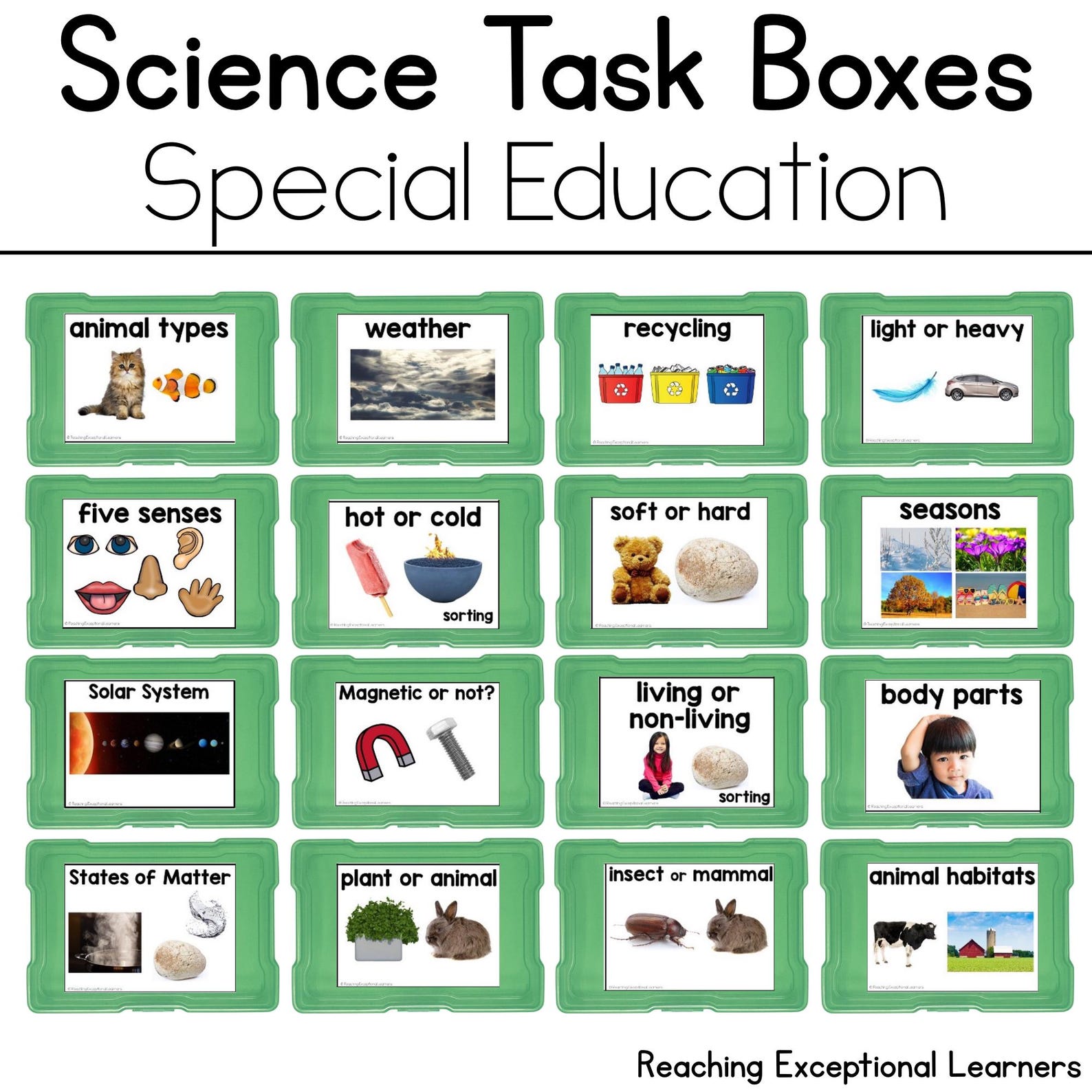 Science Task Boxes Special Education - Etsy