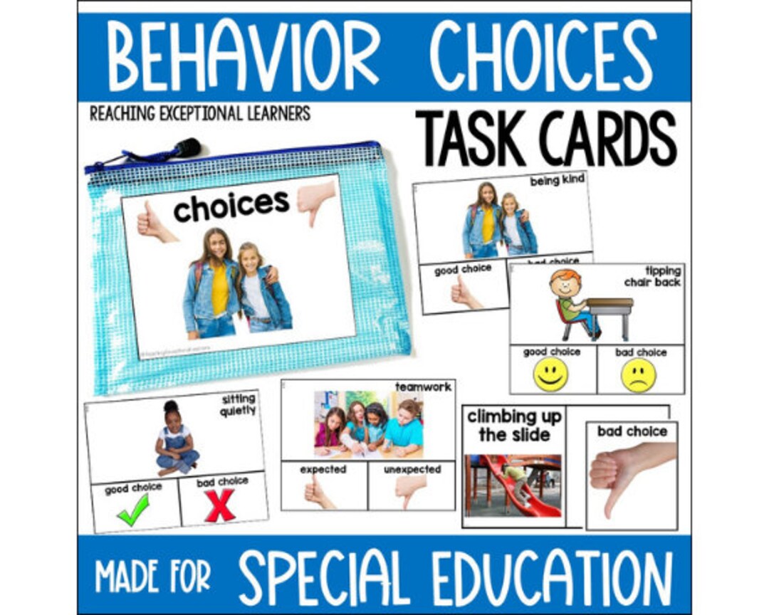 Behavior Choices Task Cards - Etsy