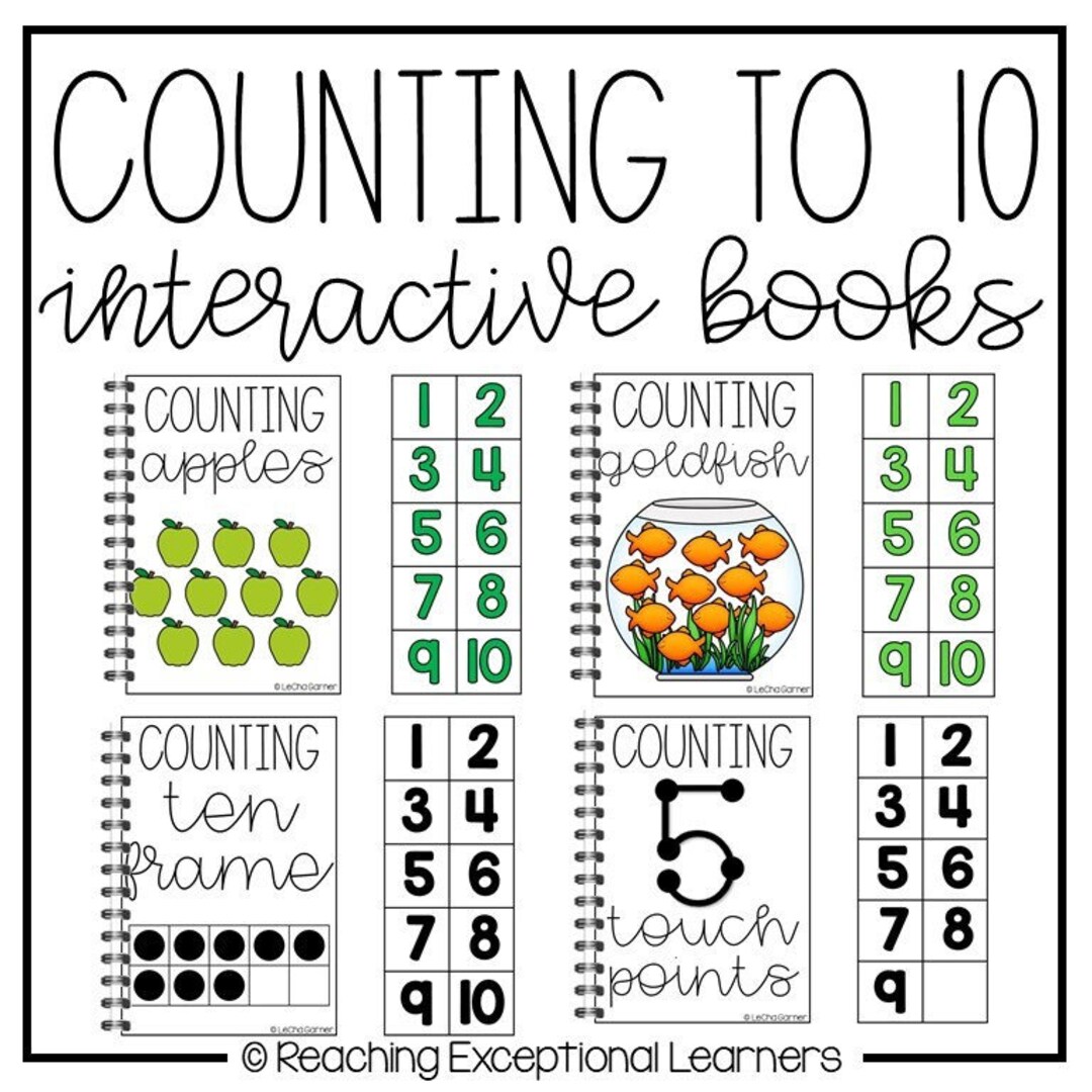 Counting to 10 Interactive Books - Etsy