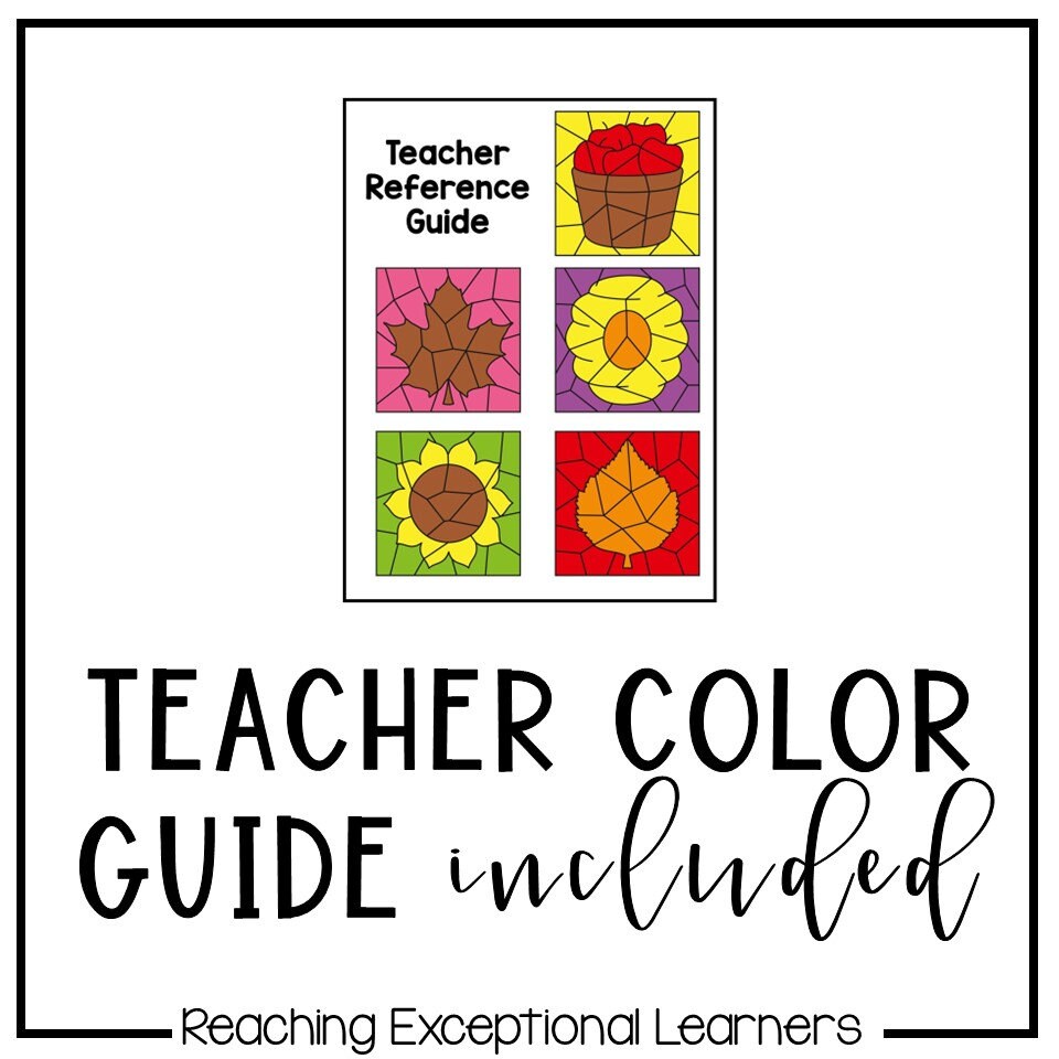 November Color by Code Worksheets - Etsy