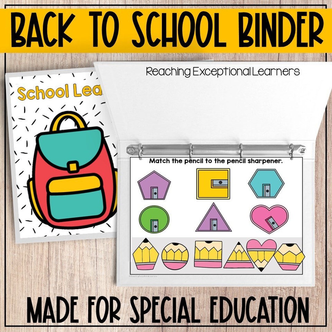 Back to School Adapted Binder for Special Education - Etsy