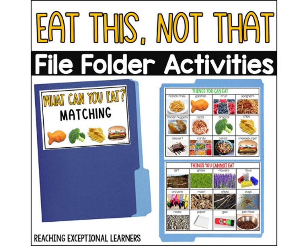 Eat This, Not That File Folder Activity - Etsy