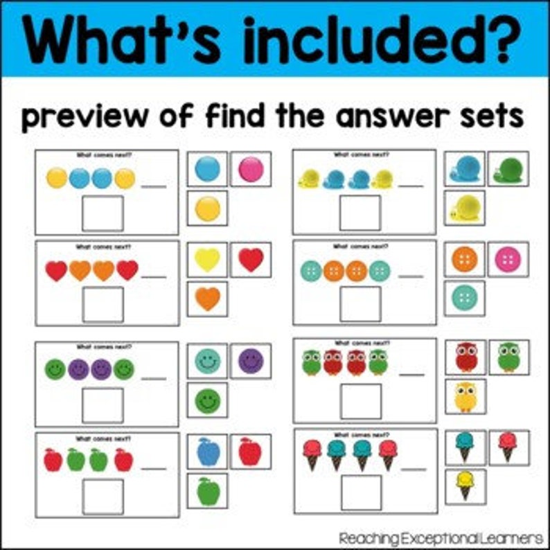 Patterns Task Cards Special Education - Etsy