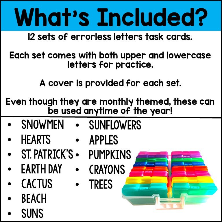 Errorless Alphabet Task Boxes - Etsy