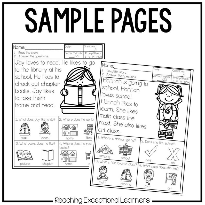 Back to School Comprehension Special Education - Etsy