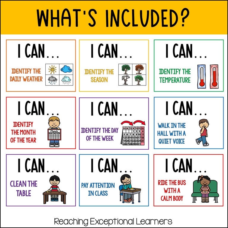 I Can Adaptive Skill Posters for Special Education - Etsy