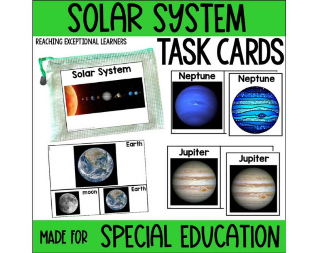 Solar System Task Cards Special Education - Etsy
