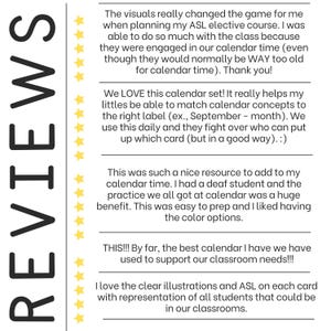 ASL Calendar Time Set Special Education - Etsy