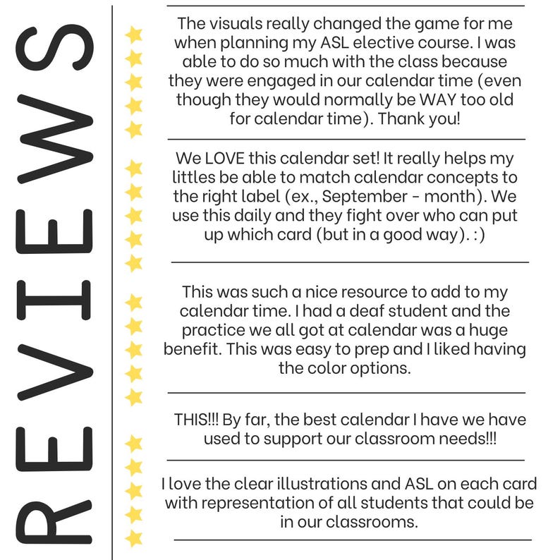 ASL Calendar Time Set Special Education - Etsy