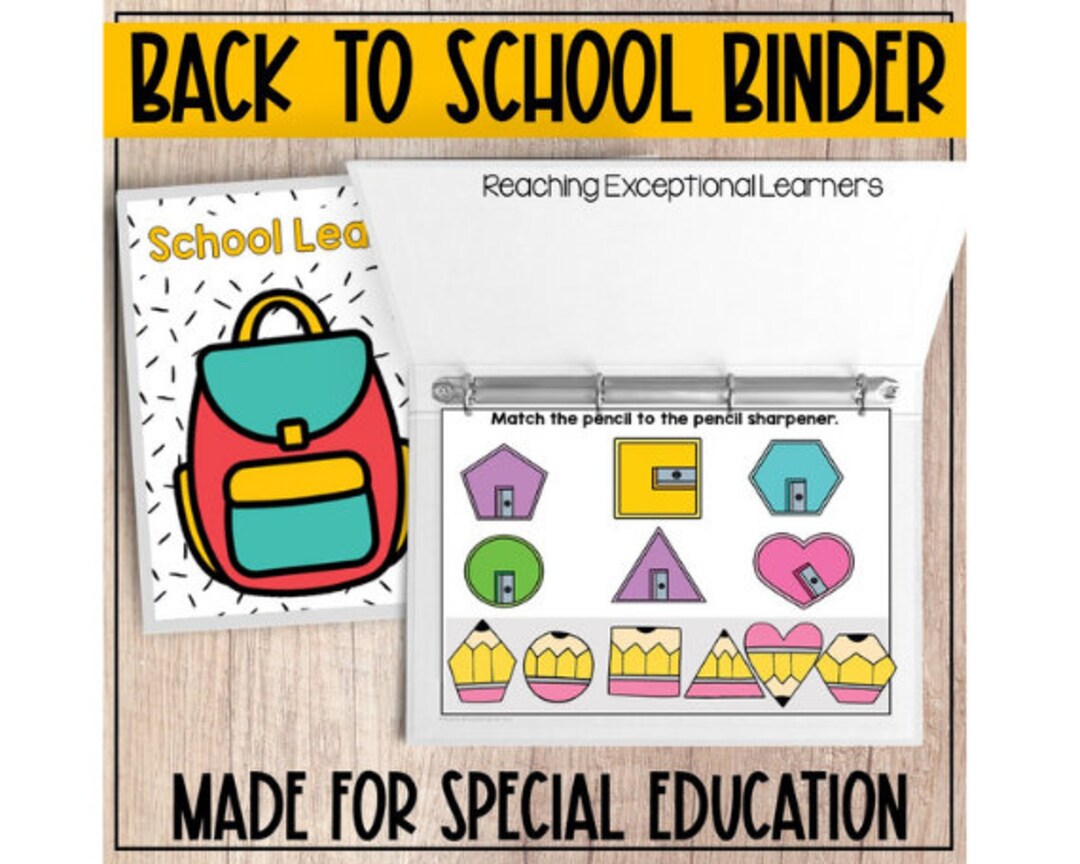 Back to School Adapted Binder for Special Education - Etsy