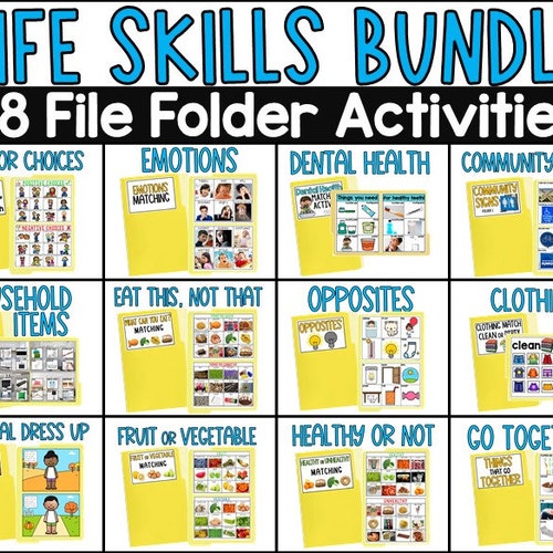 Life Skills File Folders | Etsy