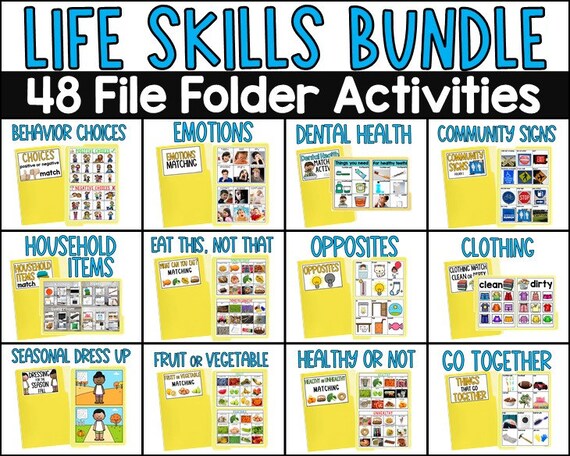 Life Skills File Folders - Etsy