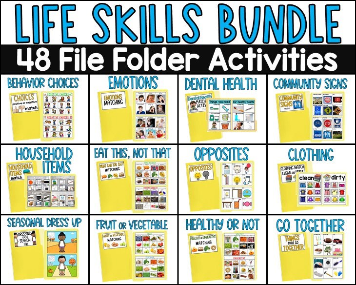 Life Skills File Folders | Etsy