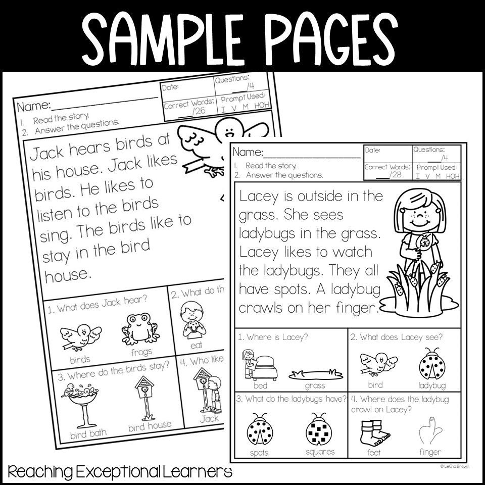 Comprehension Bundle Special Education - Etsy