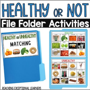 Healthy or Unhealthy File Folder Activity - Etsy