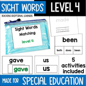Sight Words Level 4 Task Cards - Etsy