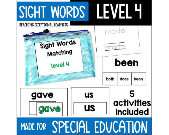 Sight Words Level 4 Task Cards - Etsy